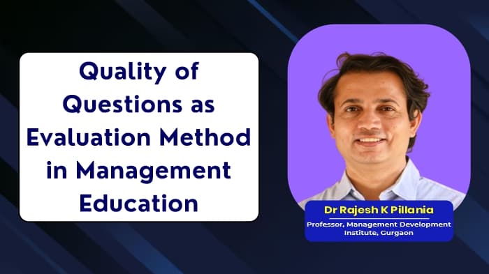 Quality of questions as evaluation method in management education
